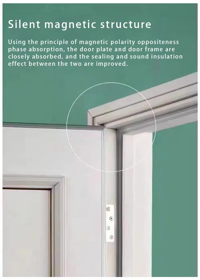 Wooden Door Silent Magnetic Suction Strip Door Magnetic Door Frame PVC Soft and Hard Composite Mute Bar