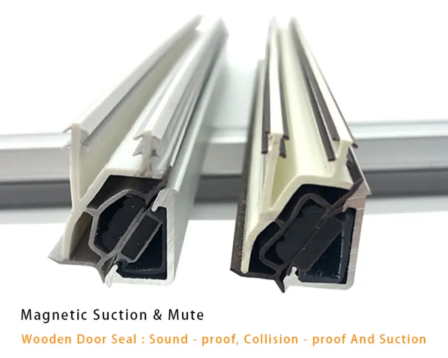 Wooden Door Silent Magnetic Suction Strip Door Magnetic Door Frame PVC Soft and Hard Composite Mute Bar
