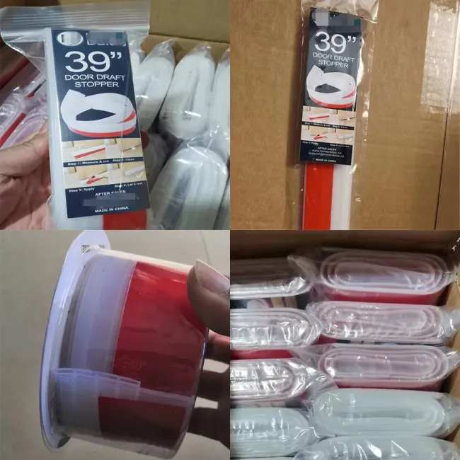 High Quality TPE Silicone Rubber Door Bottom Seal Strip Self-Adhesive Draft Stopper Weatherstrip