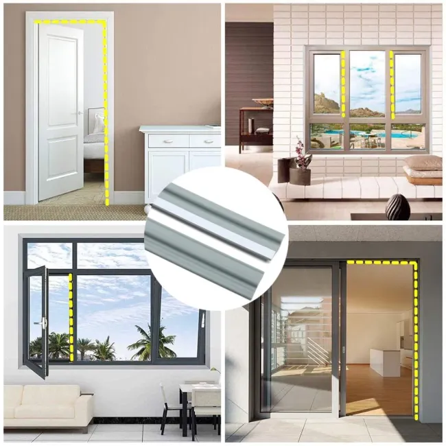 Multifunctional Window Weather Stripping Door Seal Strip Self Adhesive PU Foam Weather Strip