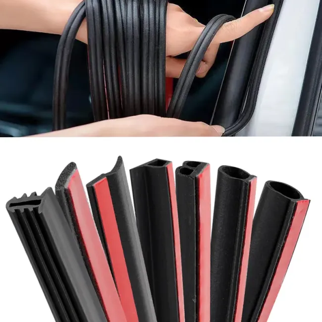 Strong Adhesive EPDM Foam Rubber Door Seal Strip P Z D B Shape Weather Stripping Cars Self-Adhesive Door Weather Cutting Welding