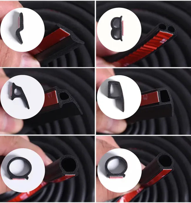 Strong Adhesive EPDM Foam Rubber Door Seal Strip P Z D B Shape Weather Stripping Cars Self-Adhesive Door Weather Cutting Welding