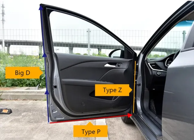 Strong Adhesive EPDM Foam Rubber Door Seal Strip P Z D B Shape Weather Stripping Cars Self-Adhesive Door Weather Cutting Welding
