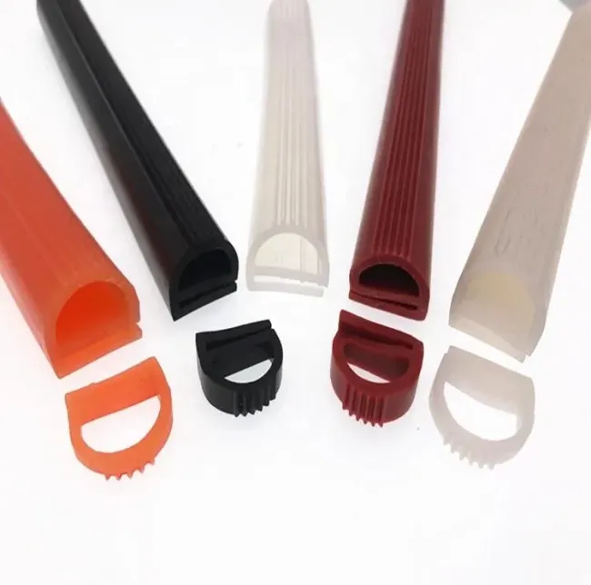 E-Shape Silicone Rubber Sealing Strip E-Type Heat Resistant Oven Door Seal Strip for Freezer &amp; Steaming Machine