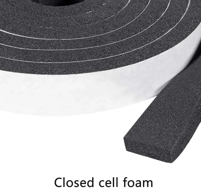 Self-Adhesive EVA Foam Insulation Tape White Weather Stripping Tape for Door Window Draught Excluder Anti-Collisi