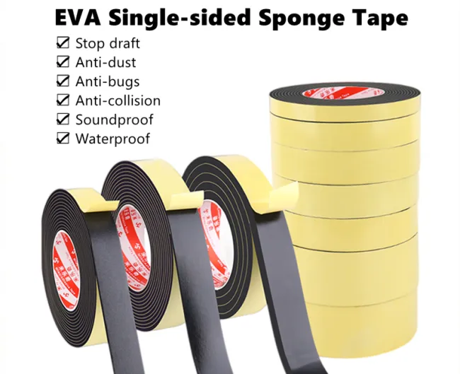 March EVA Sponge Foam Rubber Shockproof Seal Moisture Absorbing Sponge Tape for Door and Window Seal