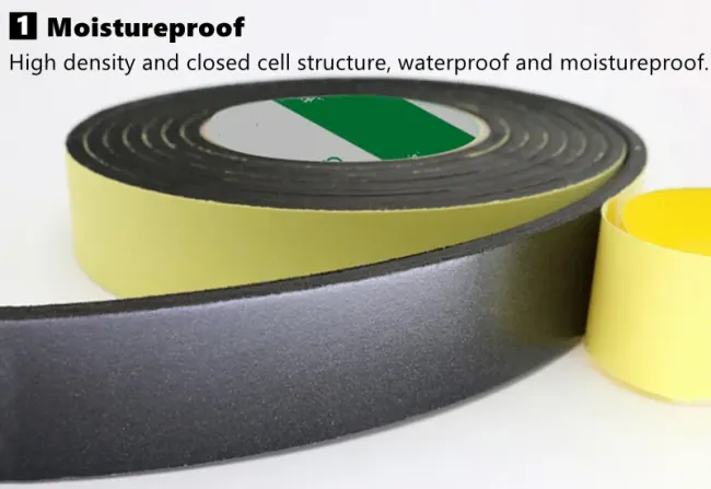 March EVA Sponge Foam Rubber Shockproof Seal Moisture Absorbing Sponge Tape for Door and Window Seal