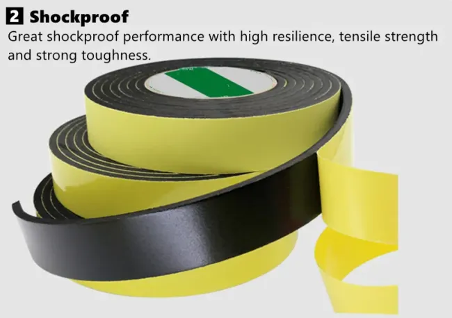 March EVA Sponge Foam Rubber Shockproof Seal Moisture Absorbing Sponge Tape for Door and Window Seal