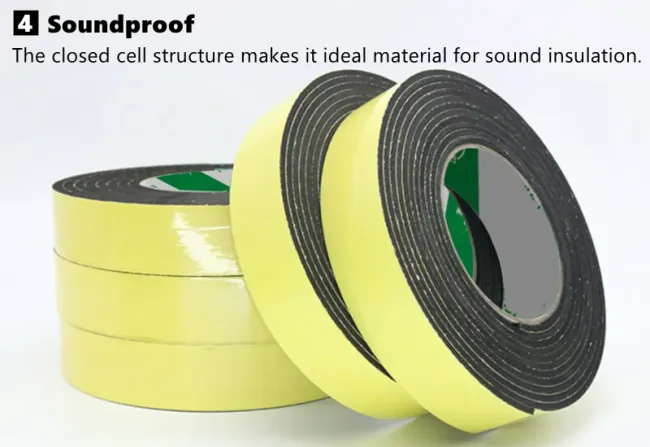 March EVA Sponge Foam Rubber Shockproof Seal Moisture Absorbing Sponge Tape for Door and Window Seal