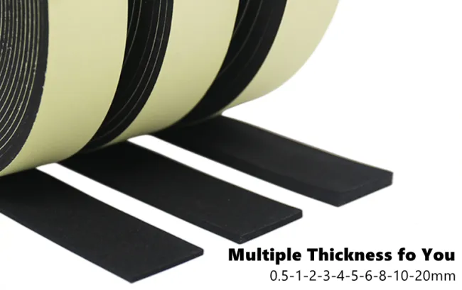 March EVA Sponge Foam Rubber Shockproof Seal Moisture Absorbing Sponge Tape for Door and Window Seal