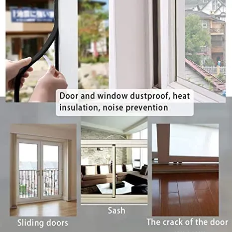Weatherproof 10mm EVA OPP Foam Sponge Tape for Doors Windows 10mm Single Sided Soundproofing Insulation Peel Door Seal
