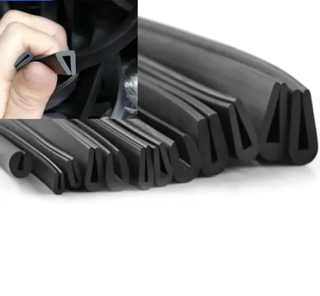 Customizable U-Shape Rubber Products Edge Trim Sealing Strip Anti-Scratch &amp; Anti Collision Mechanical Equipment Wrapping Strips