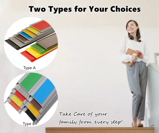 Anti-Collision Step Edge Trim Strips Stair Nosing Rubber Stair Tread Edge Protector Corner Bumpers