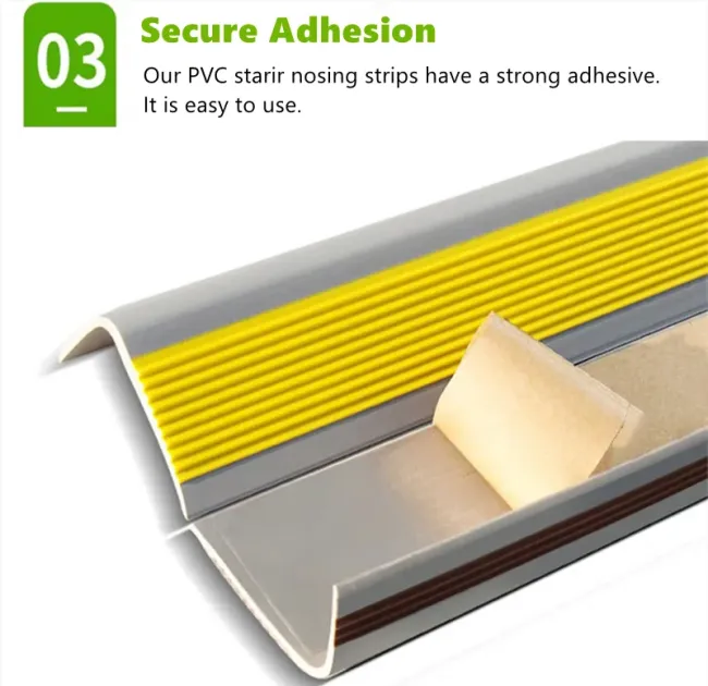 Anti-Collision Step Edge Trim Strips Stair Nosing Rubber Stair Tread Edge Protector Corner Bumpers