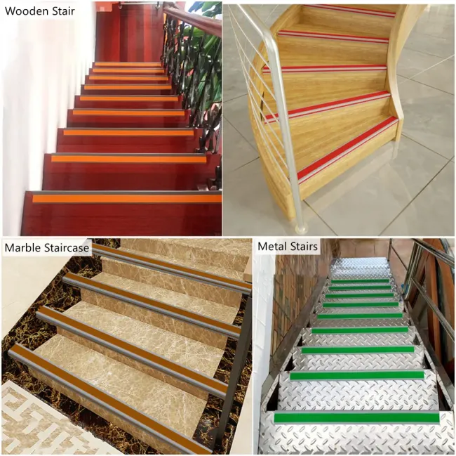 Anti-Collision Step Edge Trim Strips Stair Nosing Rubber Stair Tread Edge Protector Corner Bumpers