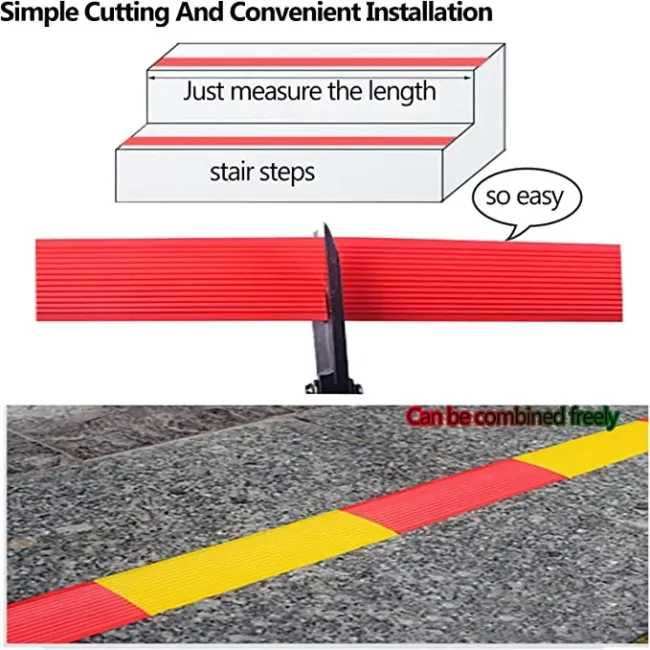 Indoor Outdoor PVC Stair Nosing Edge Trim Strips Customizable Transition Strip for Stairs Cutting Service Included