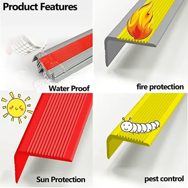 Indoor Outdoor PVC Stair Nosing Edge Trim Strips Customizable Transition Strip for Stairs Cutting Service Included