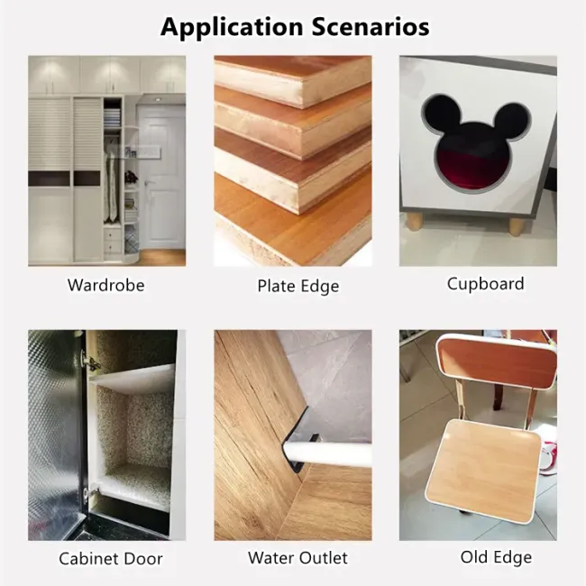 Self-Adhesive PVC U Channel Edge Banding Strip Sealing Tape Edge Protector for Furniture Cabinet Desk