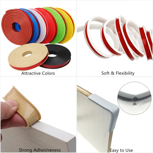 TPE PVC U Shape Furniture Edge Banding Trim Sealing Strip Tape for Cabinet Desk Protector