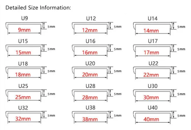 TPE PVC U Shape Furniture Edge Banding Trim Sealing Strip Tape for Cabinet Desk Protector