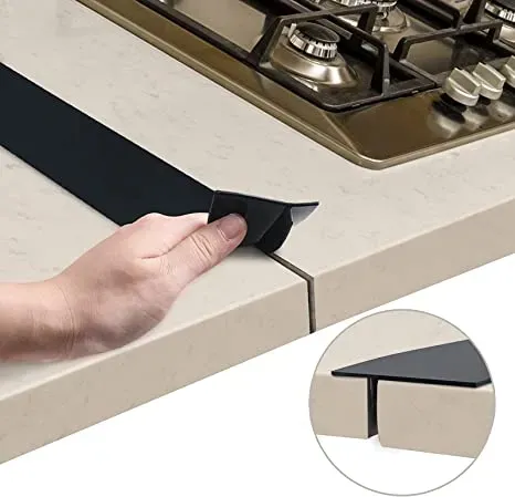 Easy Install and Clean Kitchen Stove Counter Silicone Gap Cover Heat Resistant Gap Filler with Moulding Processing Service