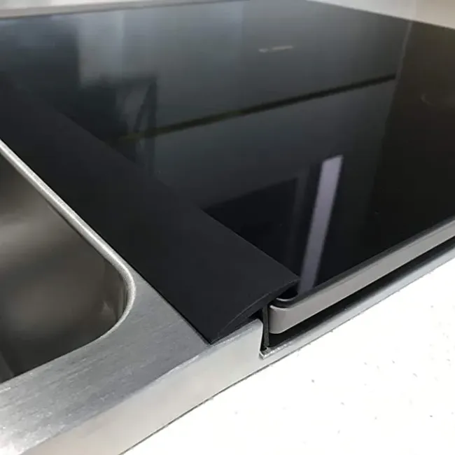 Easy Install and Clean Kitchen Stove Counter Silicone Gap Cover Heat Resistant Gap Filler with Moulding Processing Service