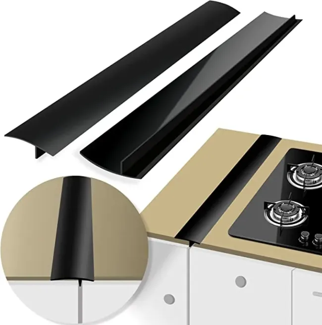 Easy Install and Clean Kitchen Stove Counter Silicone Gap Cover Heat Resistant Gap Filler with Moulding Processing Service
