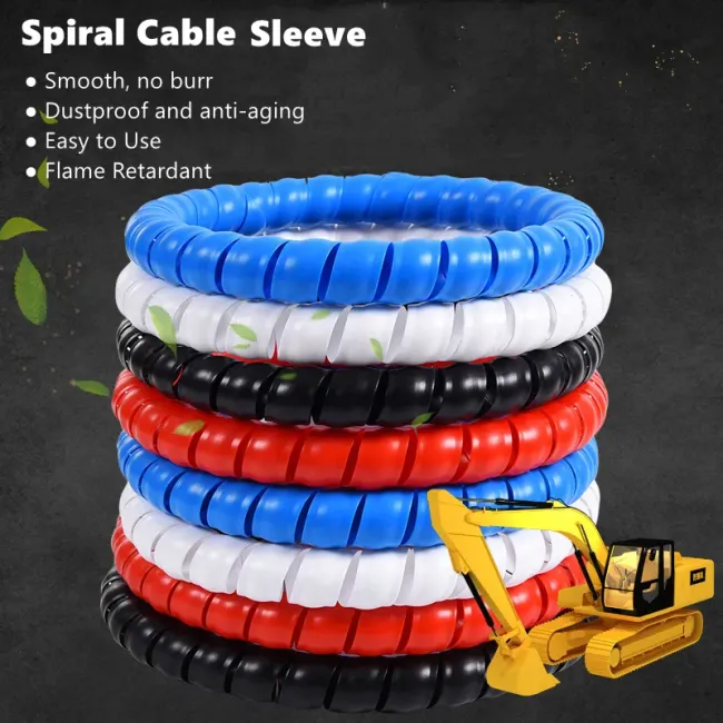 Spiral Cable Wire Wrap Management Protector Sleeve Computer Electrical Wire Organizer Sleeves Spiral Guard Hydraulic Hose