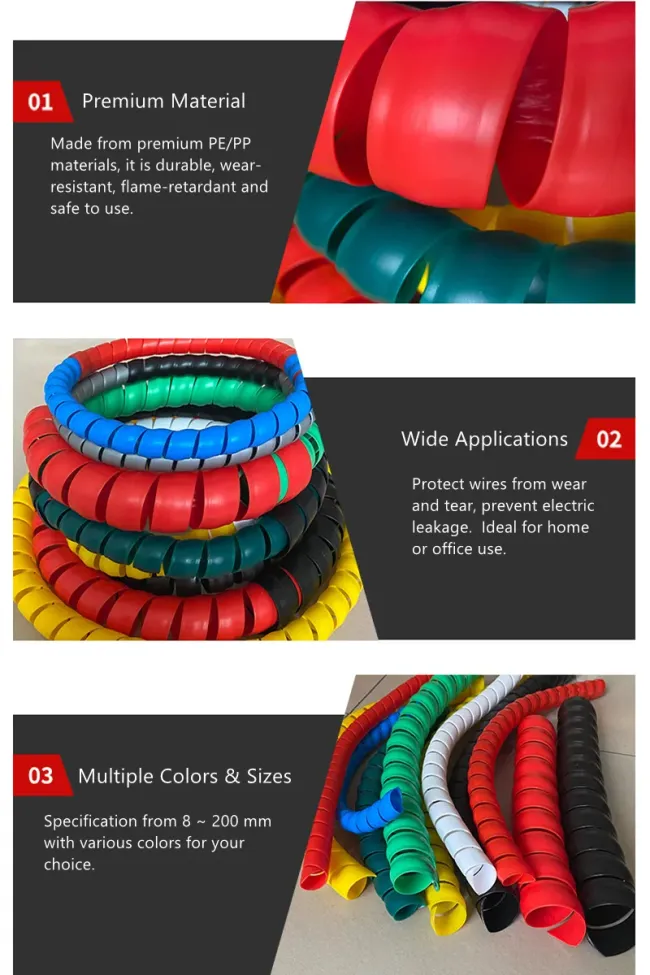 Spiral Cable Wire Wrap Management Protector Sleeve Computer Electrical Wire Organizer Sleeves Spiral Guard Hydraulic Hose