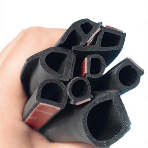 China Black Weather Stripping Seal Strip for Doors/Windows D Z P Rubber Self-Adhesive Weatherstrip Gap Blocker for sale