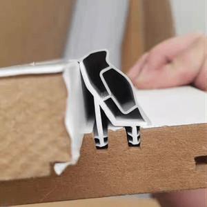 Quality Aluminum Rubber Sound Insulation Wooden Door Magnetic Suction Sealing Strip Silent Magnetic Suction Wooden Door Seal for sale