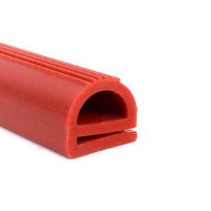 China Heat Resistant E P Shaped Silicone Rubber Seal Strip Rubber Gasket for Baking Oven Door for sale