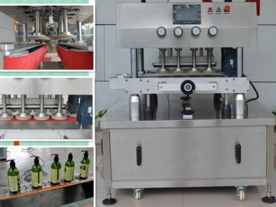 Cina Macchina di copertura lineare completamente automatica con tappo inferiore per bottiglie di shampoo detersivo per bucato in vendita