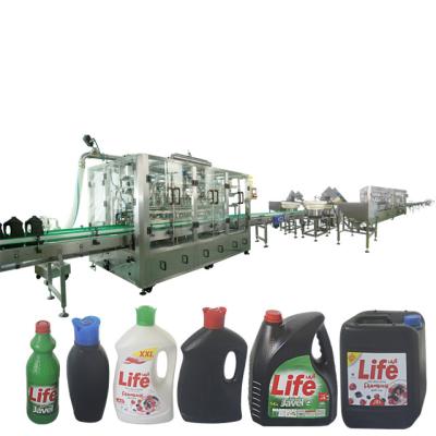Cina 6000 bottiglie all'ora Lavatrice di piatti Linea di imbottigliamento del detersivo liquido con 10 teste di tappo in vendita