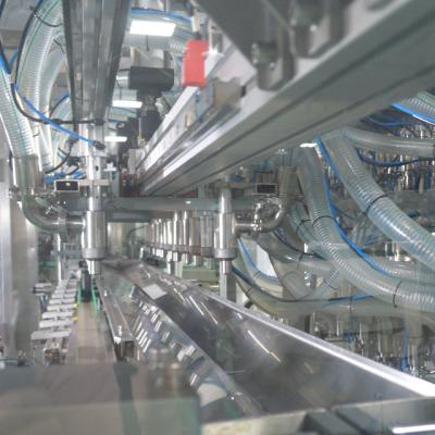 Cina 6000 bottiglie all'ora Lavatrice di piatti Linea di imbottigliamento del detersivo liquido con 10 teste di tappo in vendita