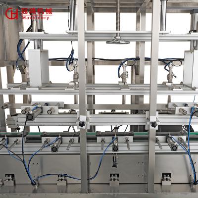China Press Plug Connection 5-Head High Speed Automatic 20L verfvulmachine voor flessen Te koop