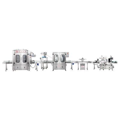 Cina Linea di imbottigliamento di pesticidi liquidi completamente automatica con riempitore e tappo per la lavastoviglie in vendita