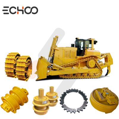 China Bulldozer D10R Idler Bottom Roller Upper Roller Sprocket Chassis Component Manufacturer for sale
