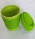 China Hot-sale New Design Biodegradable Bamboo Fiber Tableware,BAMBOO FIBRE MUG + SILICON LID AND SLEEV SWD007 for sale
