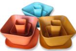 China Hot-sale New Design Biodegradable Bamboo Fiber Tableware,BAMBOO FIBRE  SQUARE SET SWD059 for sale
