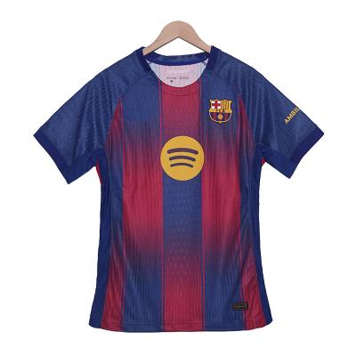 China Pescoço da tripulação 2025-2026 Barcelona Home Jerseys Respirável Com Manga Curta à venda