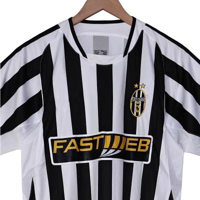 Cina Juventus 2003 Casa Retro Magliette da calcio personalizzate Piero Era Zebra Simbolizza la Fede in vendita