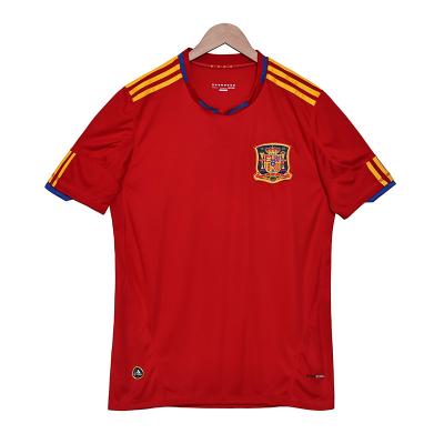 China Spain Retro Jersey 2010 World Cup Home Football Jersey Classic Red and Yellow Design for sale