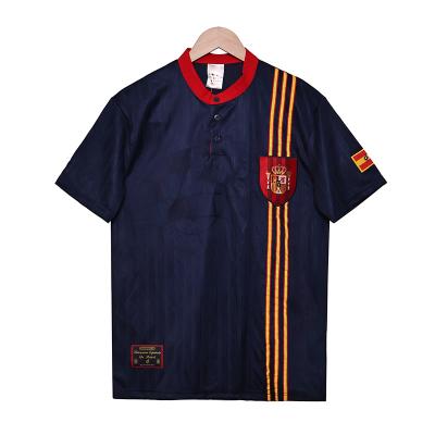 China Spain Retro 1996 Away Football Jersey Classic Replica Customization for sale