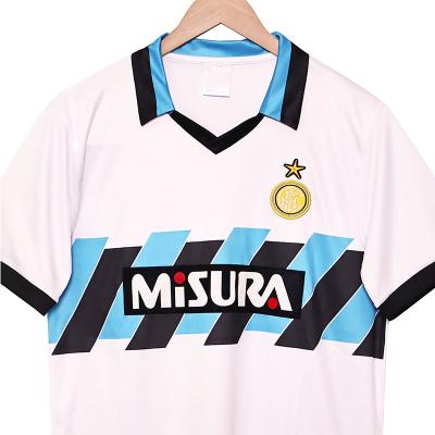 Cina Inter Milano Retro 1990-91 Fuori Jersey Classic Riproduzione Supporto Personalizzazione in vendita