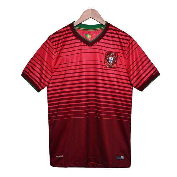 Quality Portugal Retro 2014 World Cup Home Jersey Customizable High Reduction Design for sale