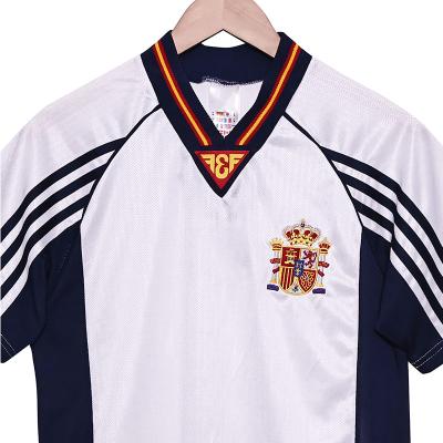 Cina Classico Replica Spagna 1998 Fuori Retro Football Maglietta Stretchable in vendita