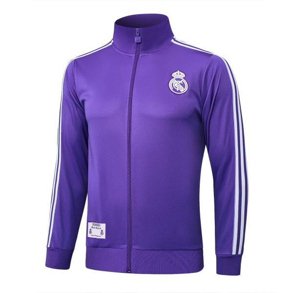 Quality Real Madrid Purple Long Sleeved Football Training Suit Team Style Support for sale