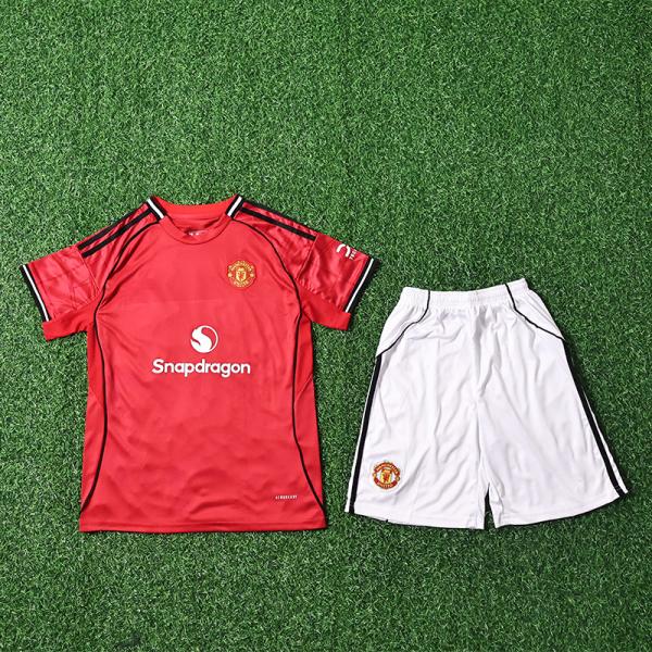 Quality Customization Home Childrens Football Jerseys For Manchester United 2025-2026 Season for sale