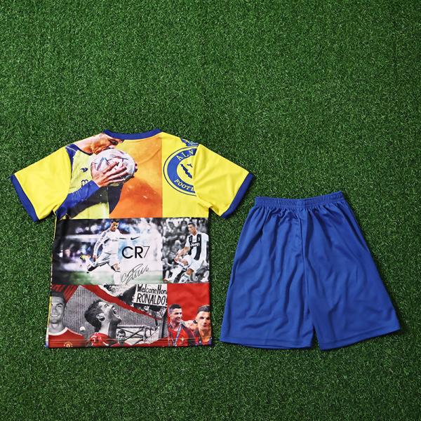 Quality C Ronaldo Children Fan Version Customized Football Jersey For Young Fans for sale